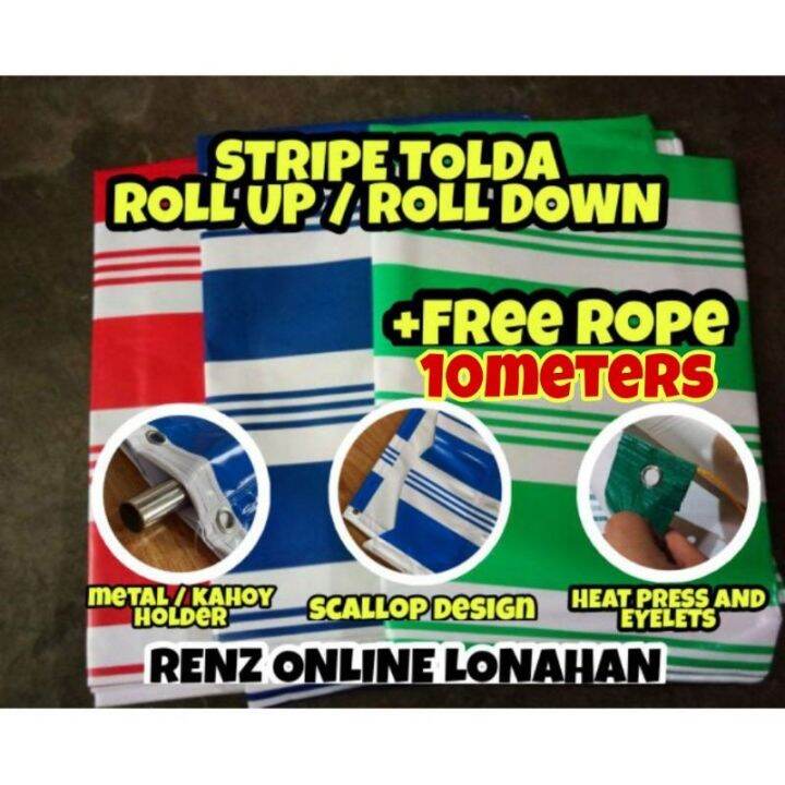 MAYAMA Awning Stripe ROLL UP ROLL DOWN Tolda Trapal Lona | Lazada PH