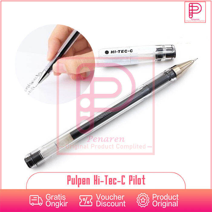 PULPEN PILOT HITEC HI-TEC-C TINTA HITAM/BIRU 0.3MM MICRO FINE 1 PCS ...