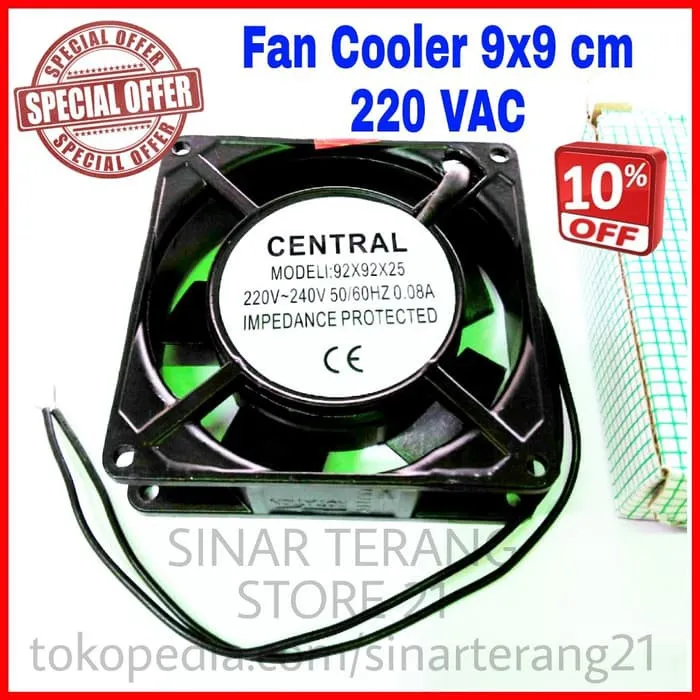 SINTE - Fan Panel 220V AC 9x9 cm I Kipas Angin Listrik 9x9 cm I ...
