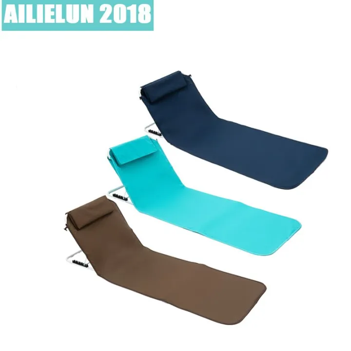 Folding Beach Mat Recliner With Backrest Lightweight Outdoor Camp ...