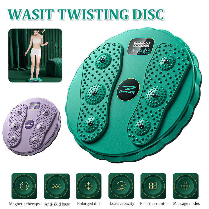 LO【Ready Sock】Waist Twisting Disk with Digital Counter Abs Twister ...