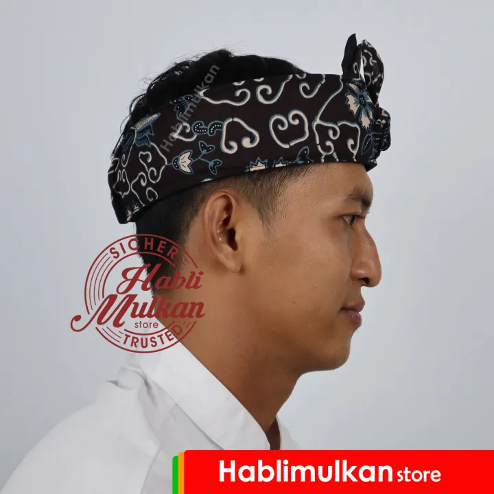Iket Kepala Tradisional Sunda Jawa Batik Cirebon Wadasan Coklat Bukan ...