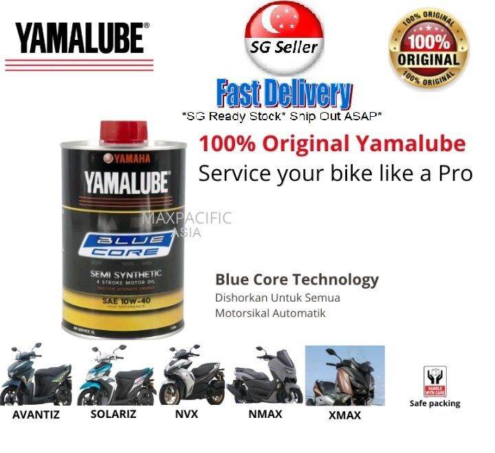 Original Yamalube BlueCore Scooter Oil Motor Engine Semi Synthetic 10W ...