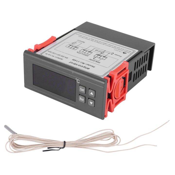 220V/30A Digital Temperature Controller Rc-114M Thermostat Relay Output ...