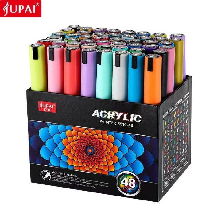 【LZ】 Giant 1PCS Acrylic Marker Plumons 24 Color Art Painting Stationery ...