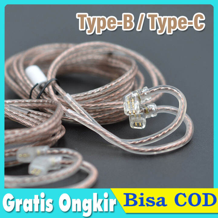 Kabel KZ Pin B Pin C Type B/C Kabel KZ 0.75Mm Kabel Headphone Pengganti ...