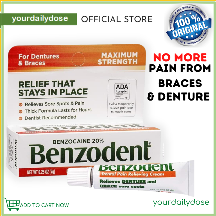 Dental Pain Relieving Cream Brace Pain Denture Pain Relief 7g 0.25 oz ...