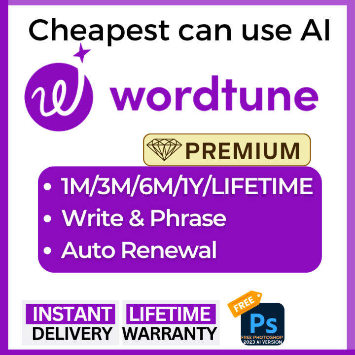 Wordtune Premium 𝐖𝐫𝐢𝐭𝐢𝐧𝐠 𝐚𝐬𝐬𝐢𝐬𝐭𝐚𝐧𝐭 & 𝐞𝐝𝐢𝐭𝐨𝐫 AI Writing Tool that ...