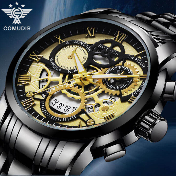 COMUDIR New Men's Watch with Hollowed Out Design and Calendar ...
