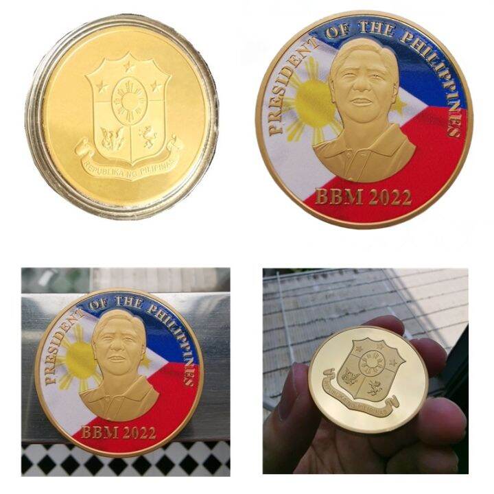 BBM UNITEAM Election Theme Peace & Fist BBM COLORIZED MEDAL BONGBONG ...