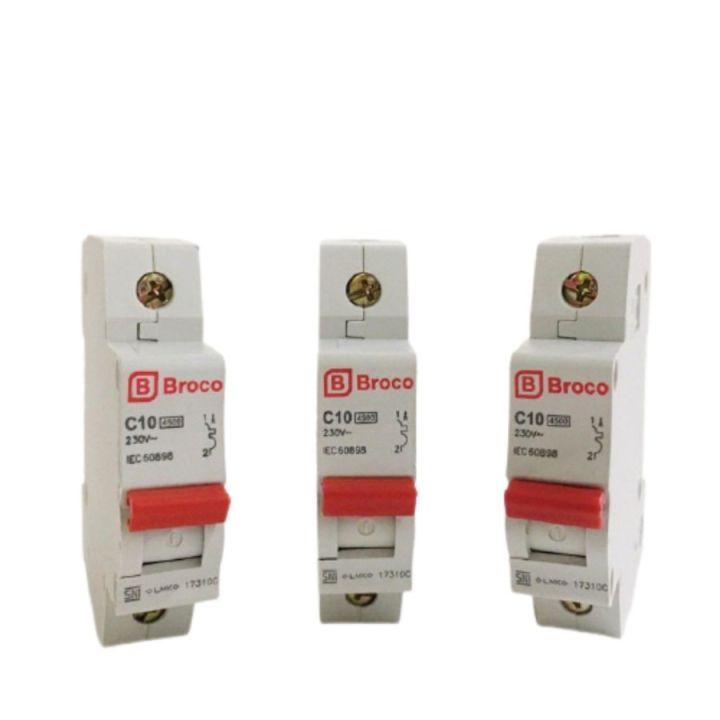 MCB BROCO C10 MCB SAKLAR LISTRIK BROCO C10 AMPERE 1 PHASE | Lazada ...