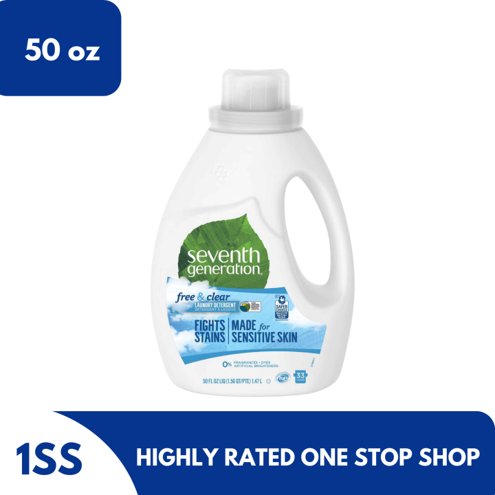 Seventh Generation Laundry Detergent, Fresh & Clear Made For Sensitive ...