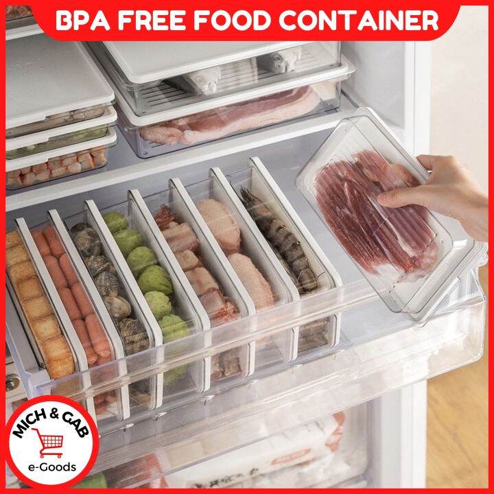 Mich & Gab Refrigerator Recyclable Plastic Storage Box Home Kitchen ...