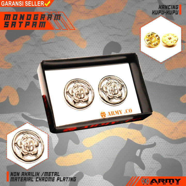 monogram satpam /pin kerah satpam akrilik | Lazada Indonesia