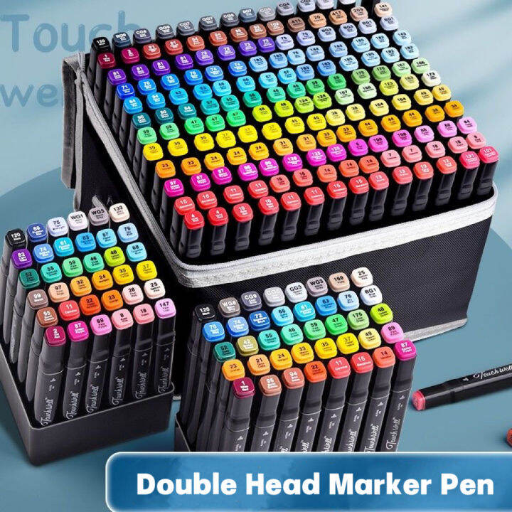 Marker Pen Set Touch Painting Sketching Markers Permanent Double Head ...