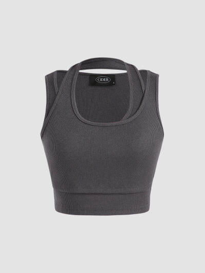 Cider Kpop Solid Rib Tank Top Lazada Ph