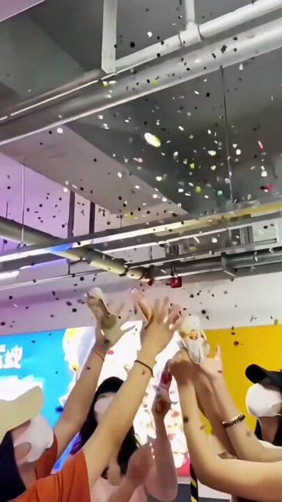 HiQueen 10pcs Confetti Cannon Poppers Automatic Inflatable Confetti ...