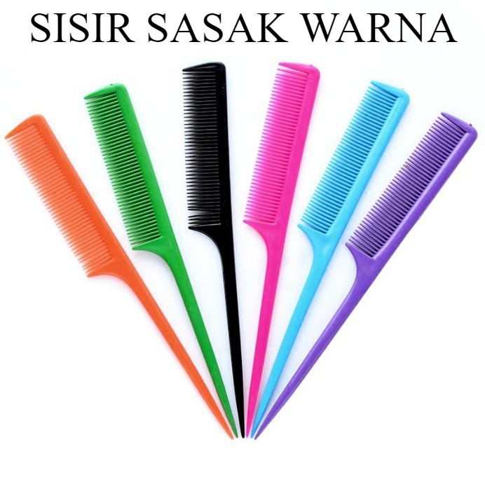 IMB.I115 - Sisir Sasak / Sisir Salon Ujung Lancip RANDOM COLOR Sisir ...