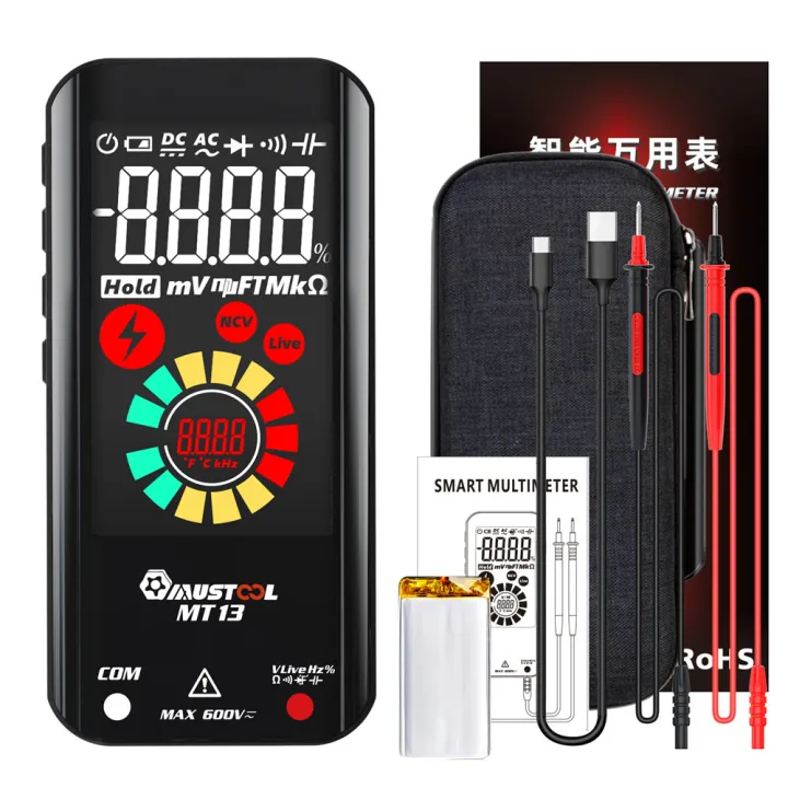 MUSTOOL MT13 Mini Digital Multimeter 9999 Counts True RMS Rechargeable ...