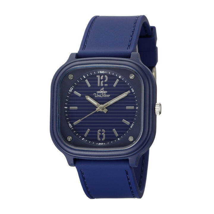 UniSilver TIME SPARQEE Unisex Large Analog Navy blue Rubber KW3601-1404 ...
