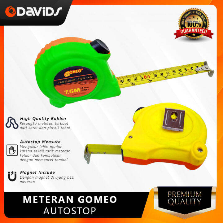 Meteran Tukang Roll Paling Bagus Measuring Tape 5 Meter 7.5 5m Gomeo ...