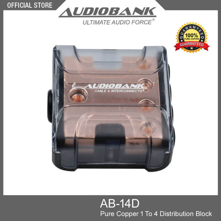 AUDIOBANK Car Audio AB-14D 1 To 4 Pure Copper Distribution Block | Lazada