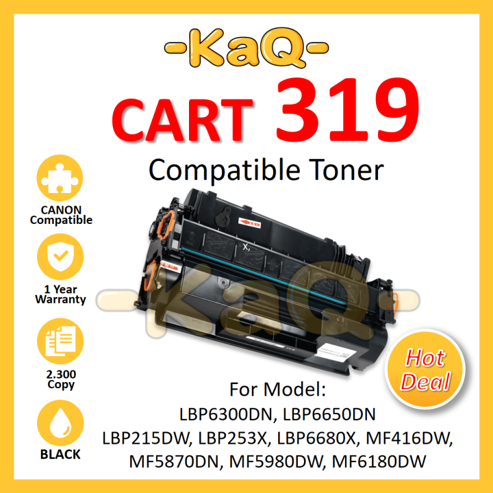 Canon Cartridge 319 CART 319 Black Toner LBP6300DN LBP6650DN LBP251DW ...