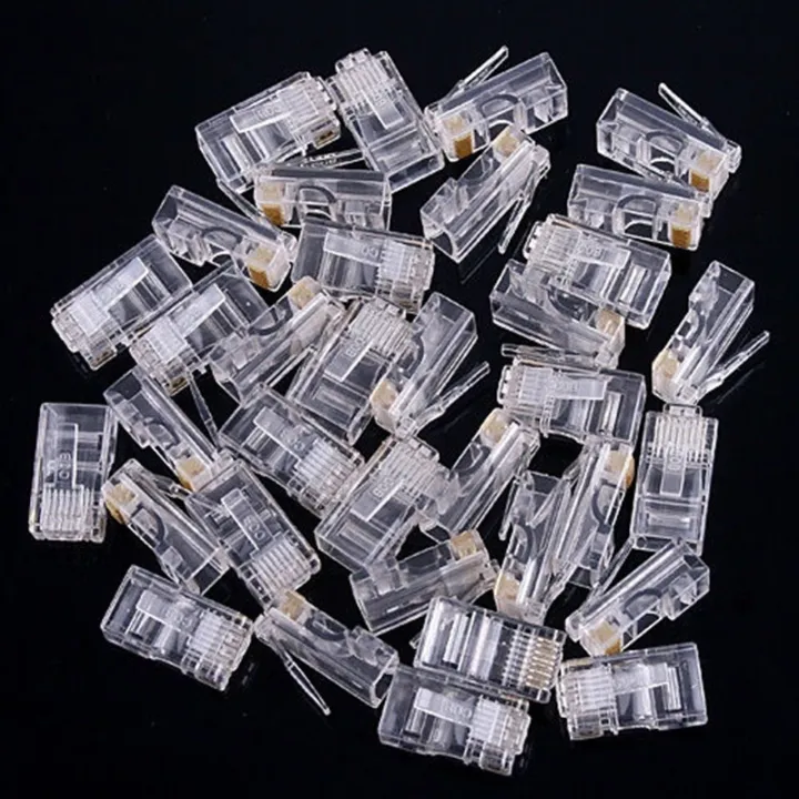 Practical Crystal RJ45 Plug Cat5E Cat5 Rj 45 Lan Network Connector ...