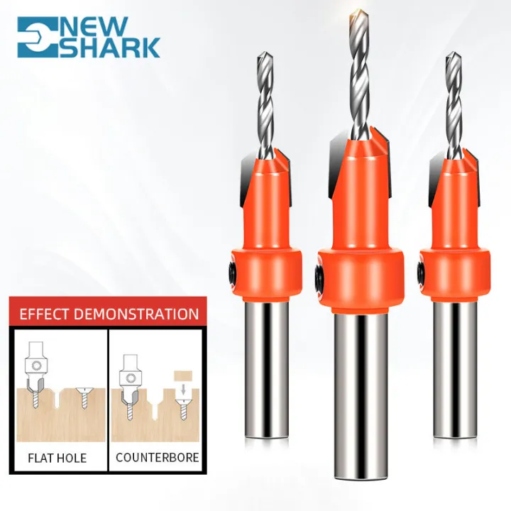 Newshark 2022ใหม่8มิลลิเมตรก้าน HSS งานไม้บิตเราเตอร์เจาะรูถอดน็อตรื้อถอนสำหรับเครื่องกัดไม้ ...