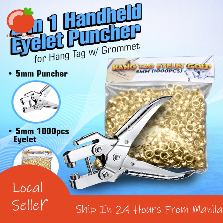 1 PCS 2-in-1 Eyelet Puncher 5mm For Hang Tag with Eyelet Grommet ...