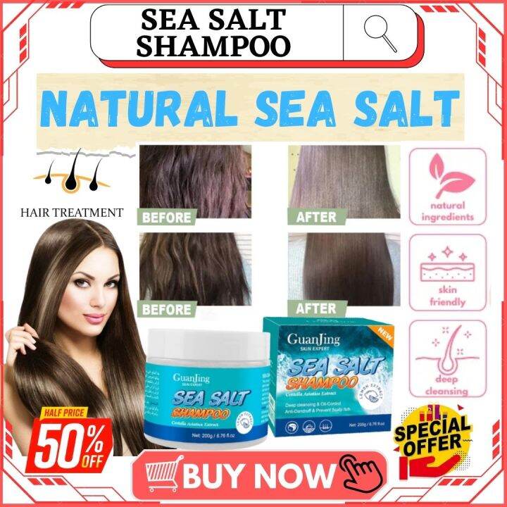 Sea Salt Shampoo Deeply Clean The Scalp Reduce Dandruff Refreshing Oil ...