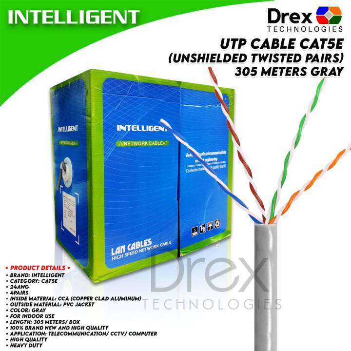 Intelligent 305M UTP Cable Cat5e Cat5 E High Quality 1000FT | Lazada PH