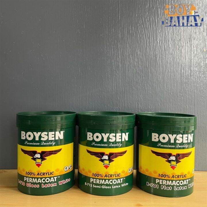 Boysen Permacoat Gloss Latex/Semi-Gloss Latex/Flat Latex White (B710 ...