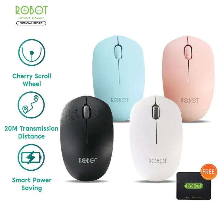 Robot Wireless Mouse M210 USB connection compact design convenient to ...