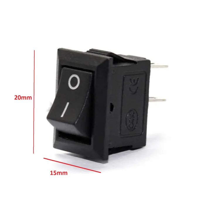 Saklar Power Rocker Mini Switch ON OFF 20mm x 15mm 2 PIN 3A | Lazada ...