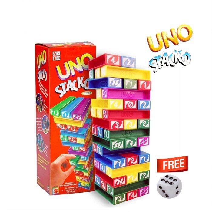 Uno Stacko Stacking Jenga Game | Stacking Block Game | Toys | Family ...