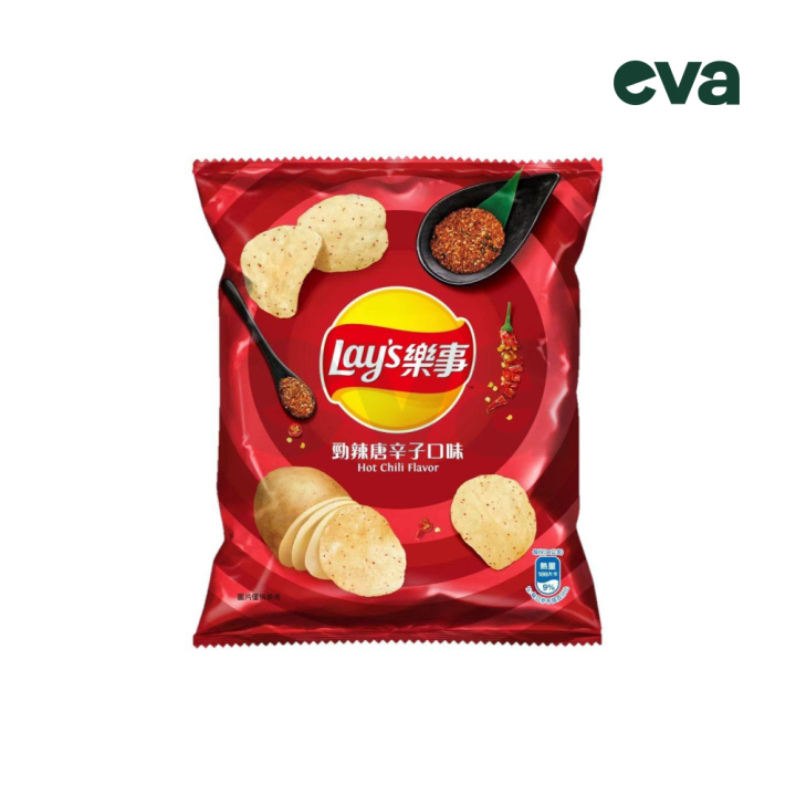 [TAIWAN MADE] LAYS POTATO CHIPS - HOT CHILI FLAVOUR 34G | Lazada