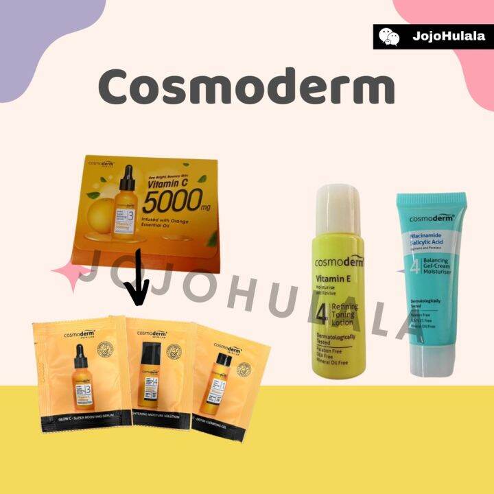 Cosmoderm Skin-lab Glow-C Detox Vitamin C set Niacinamide Salicylic ...