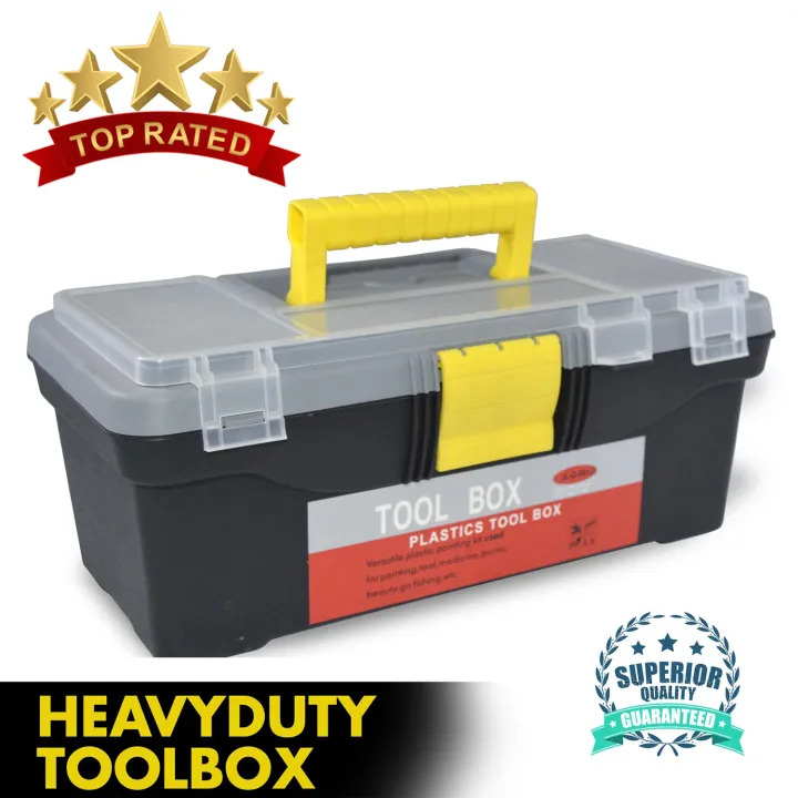 Heavy Duty Hard Plastic Tool Box Portable Organizer Medium | Lazada PH