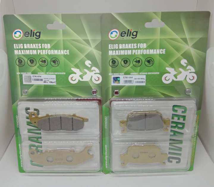 ELIG HONDA ADV 150 160, PCX 160 (ABS) CERAMIC STANDARD BRAKE PADS FRONT ...