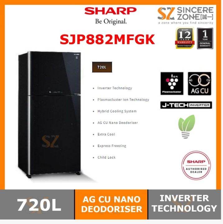 Sharp SJP882MFGK / SJP882MFGM 720L Pelican Refrigerator Inverter ...