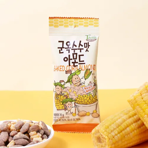 TF HBAF Baked Corn Almond Flavored Nuts Korean Snack 35 GRAMS | Lazada PH