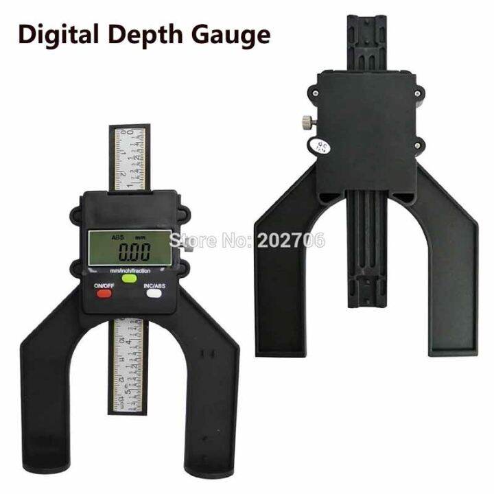 Digital Depth Gauge Height Gauge Digital Tread Depth Gauge LCD Magnetic ...