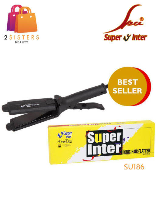 (กล่องเหลือง)เครื่องหนีบผม Super V Inter SU 186 DeeDee เครื่องหนีบผม ซุปเปอร์วี มีฟัน หน้าเล็ก ...