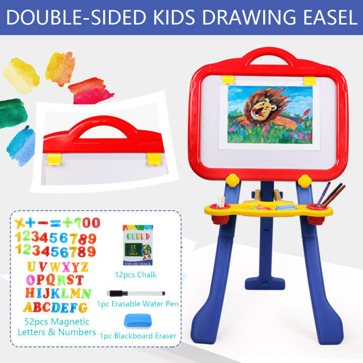 Adjustable Height Kids Learning Art Easel Magnetic Double Sided Drawing Board | Lazada