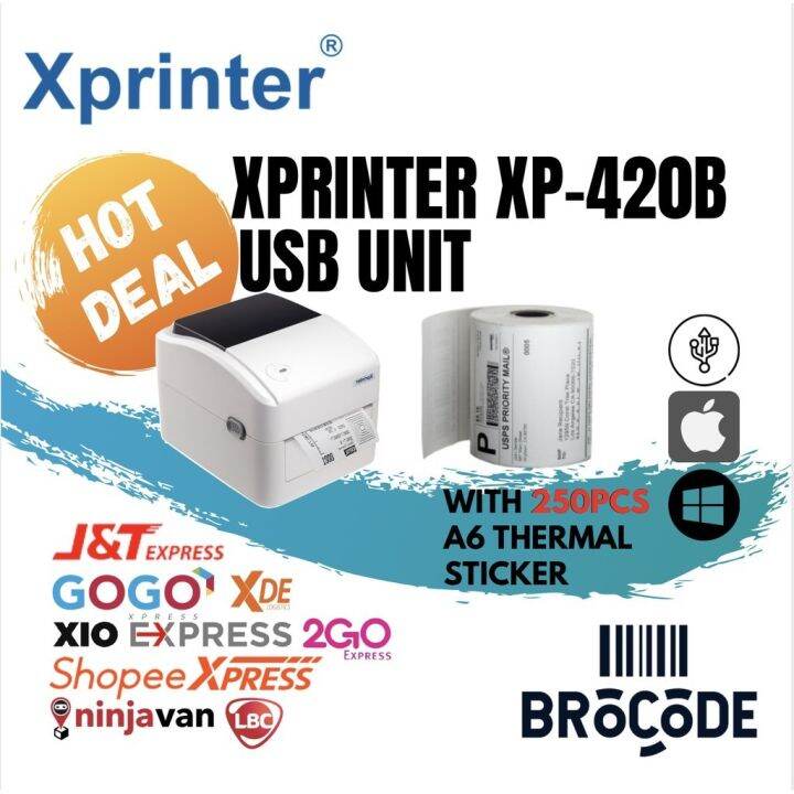 Xprinter XP-420B (USB UNIT) Thermal Printer | Lazada PH