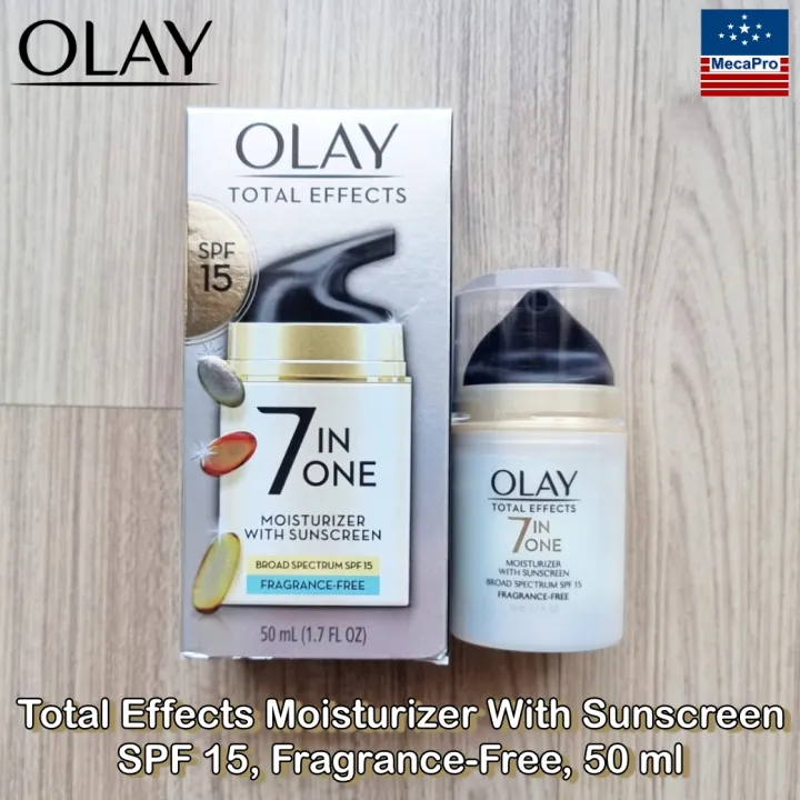 Olay® Total Effects Moisturizer With Sunscreen SPF 15, Fragrance-Free 50ml or 100ml โอเลย์ กัน ...