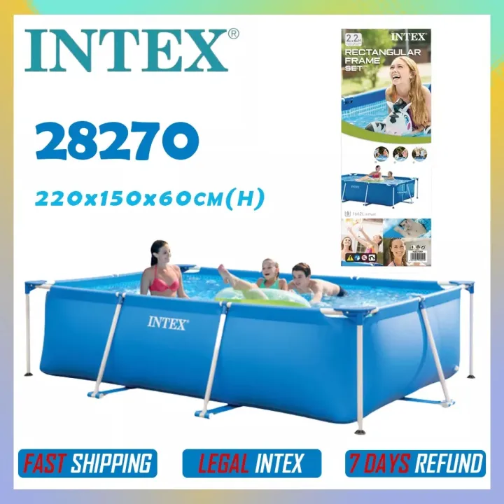 [intex swimming pool rectangular]INTEX 28270 Rectangular Steel Frame ...