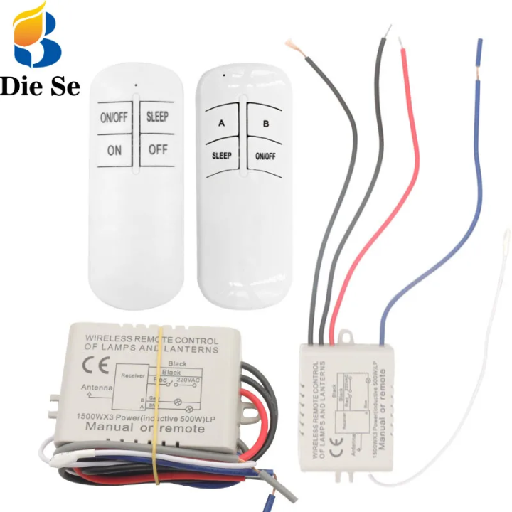 Diese 433MHz RF Remote Control 220V 1/2 Channel Wireless Relay Receiver ...