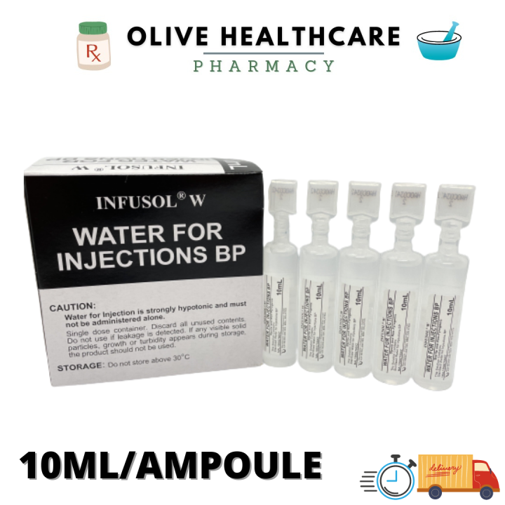 INFUSOL W Sterile Water For Injection 10ML Ampoules | Lazada